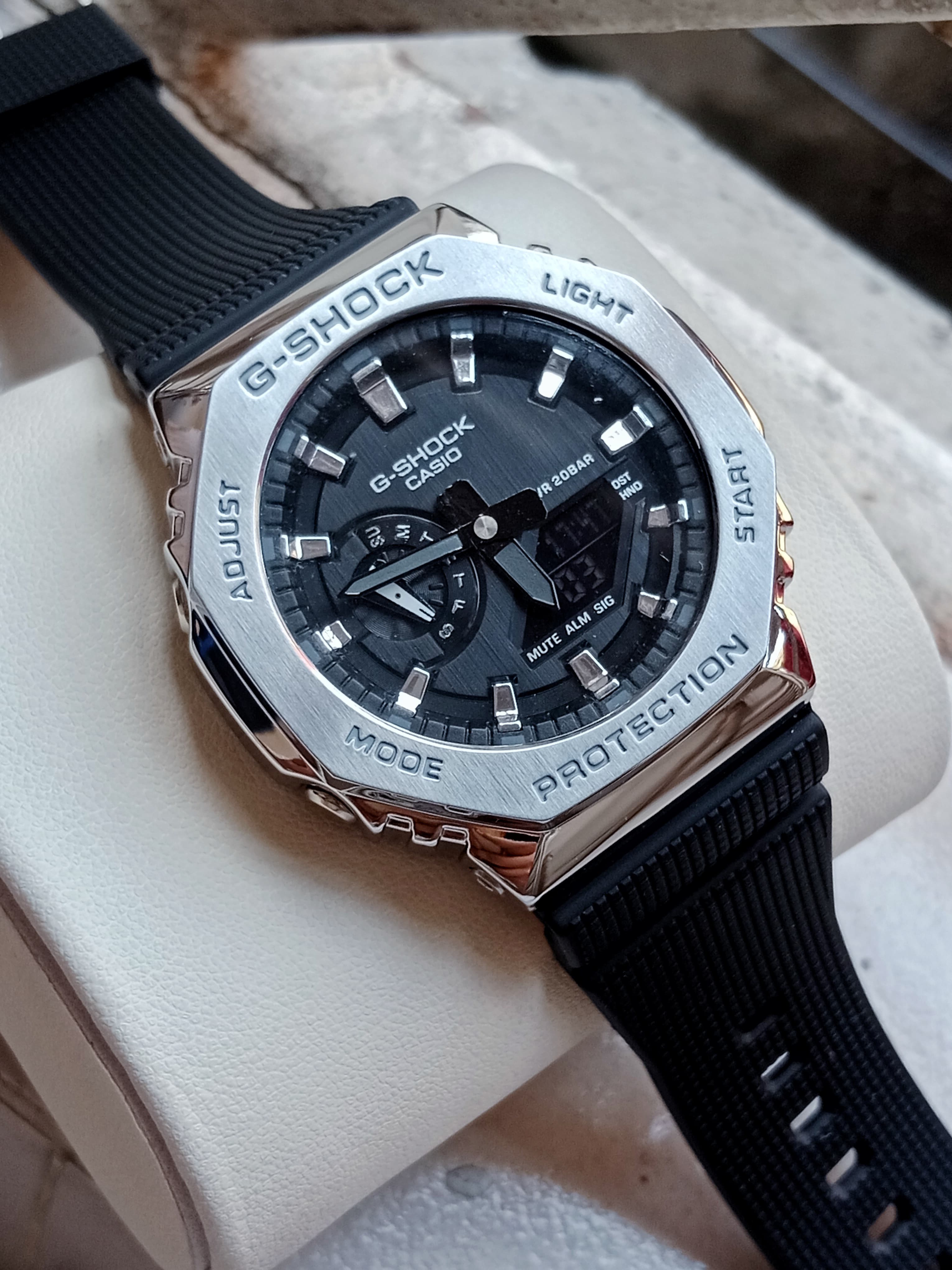 Casio G-Shock Metal Semi AAA Grade - Black Dial Black Strap – Timezi
